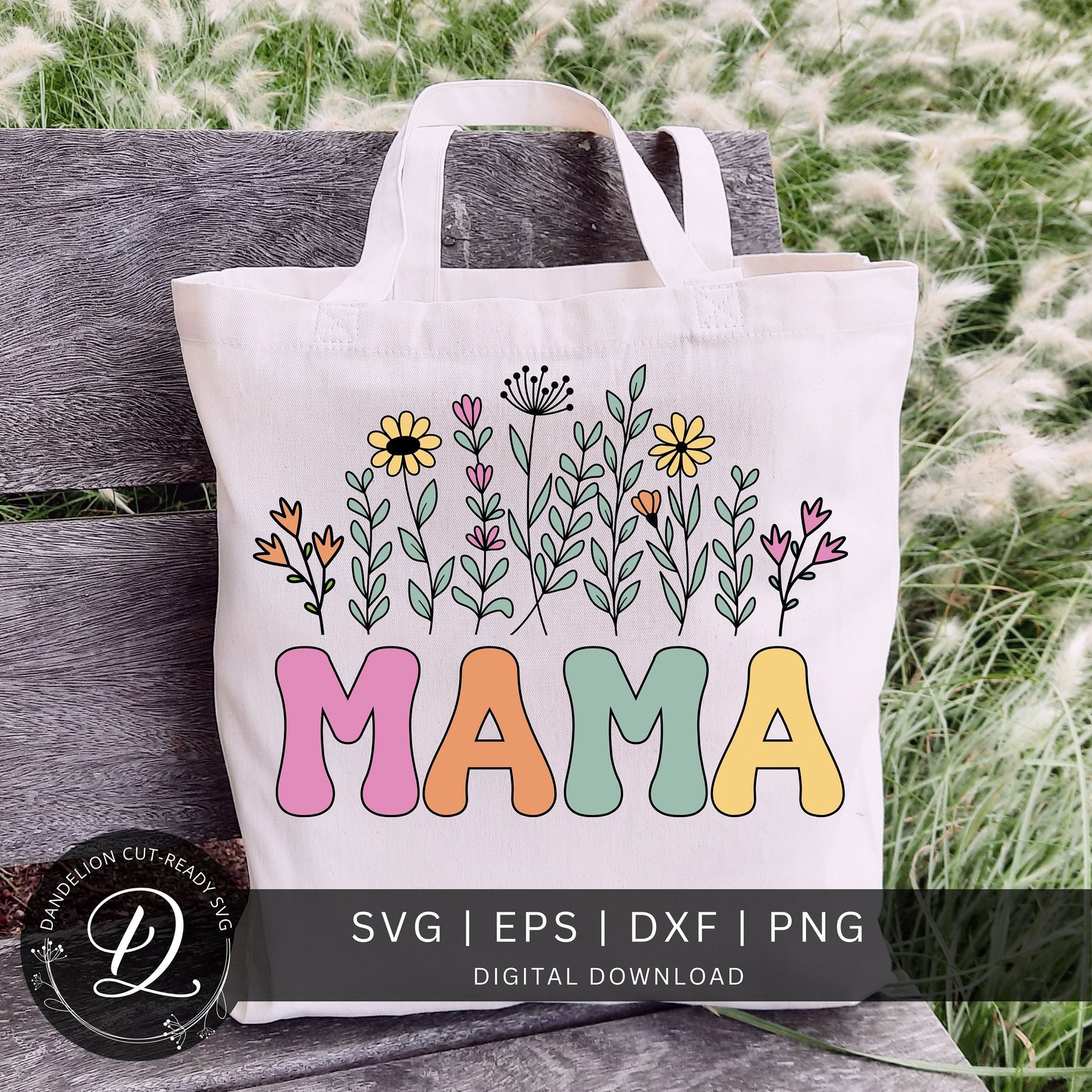 Mama Flowers SVG, Mother's Day Gift SVG, Mama Floral Cut File, Mama Svg ...