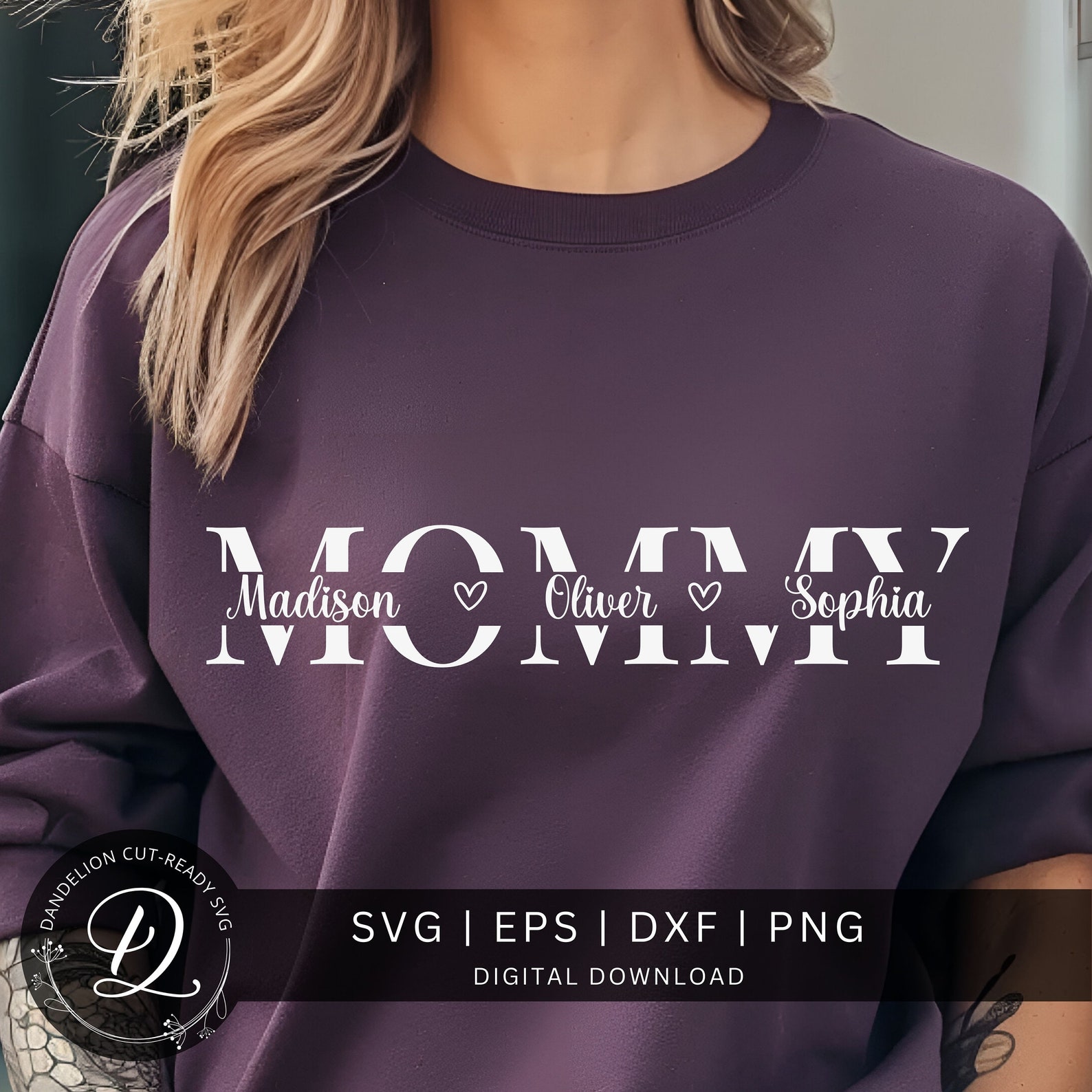 Mom SVG, Mother's Day Gift SVG, Mommy Split Name Frame Svg, Mom Cut ...