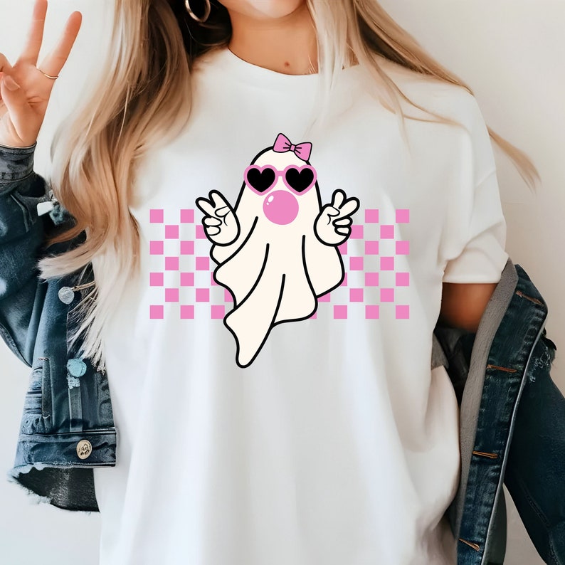 Retro Ghost Svg, Halloween SVG, Cute Girly Ghost PNG, Halloween Cut ...