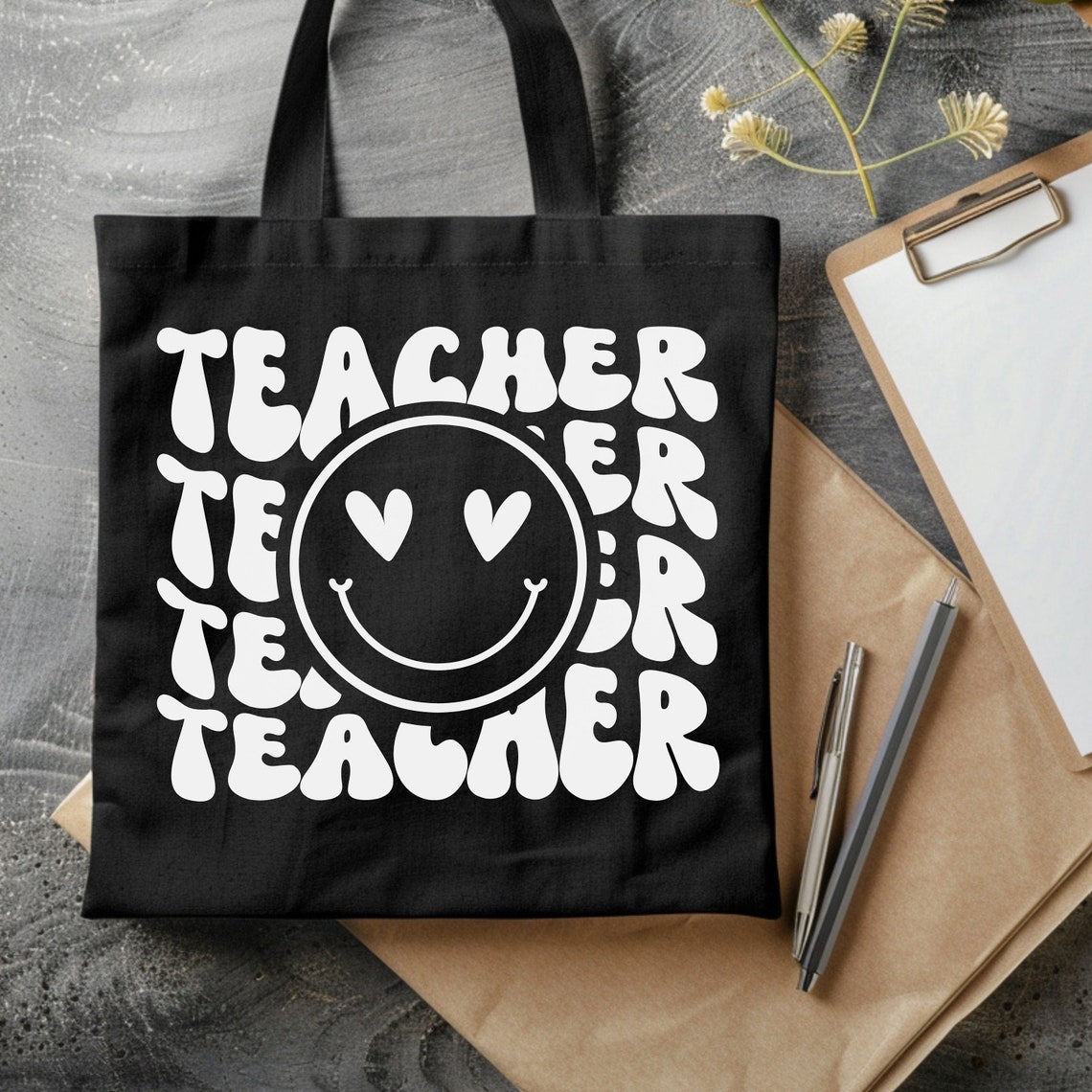 Retro Teacher Svg, Happy Face Svg, Teacher Appreciation Svg, Teacher ...