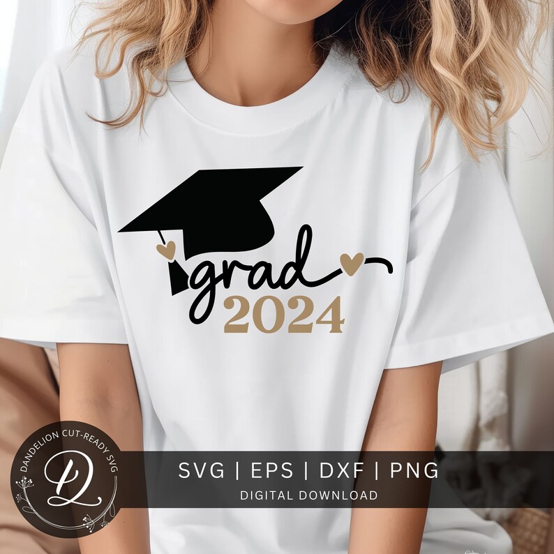 2024 Grad Svg, 2024 Graduation Cricut SVG, 2024 Graduate Cut File ...