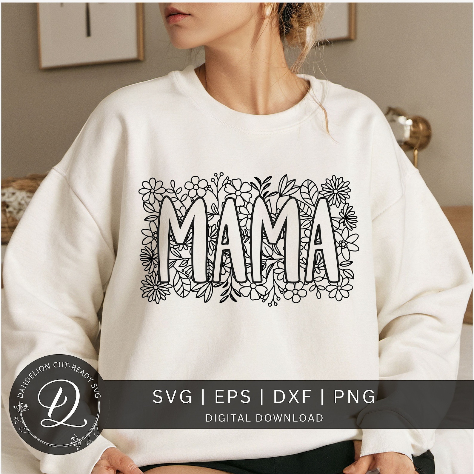 Mama Flowers SVG, Mother's Day Gift SVG, Mama Floral Cut File, Mama Svg ...