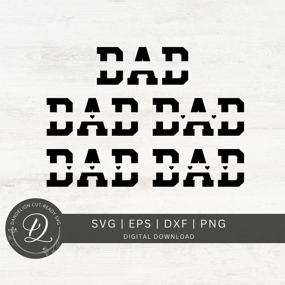Dad Split Name Frame Svg, Dad Svg Cut File, Dad Monogram SVG, Father's ...