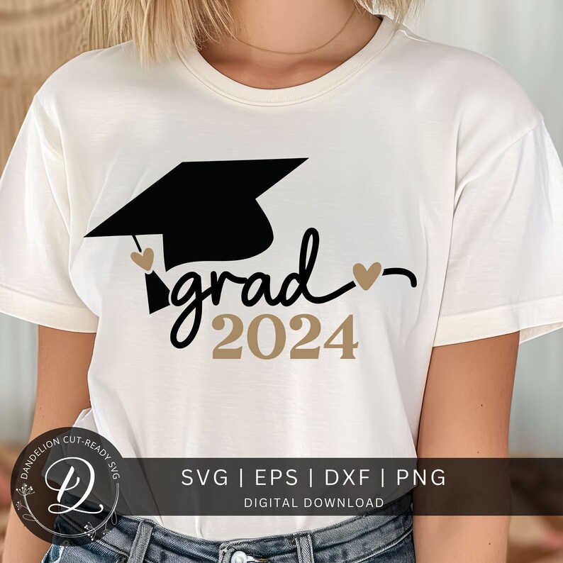 2024 Grad Svg, 2024 Graduation Cricut SVG, 2024 Graduate Cut File ...