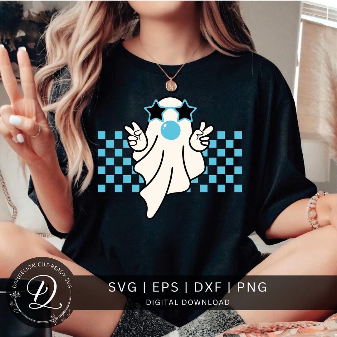 Retro Ghost Svg, Halloween SVG, Cute Girly Ghost PNG, Halloween Cut ...