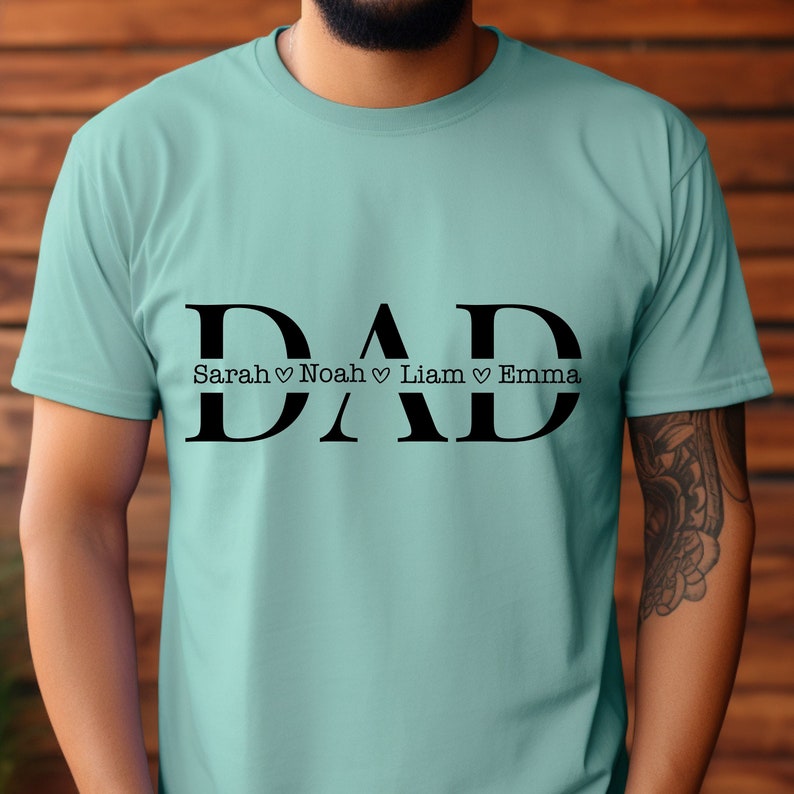 Dad SVG, Father's Day Gift SVG, Dad Split Name Frame Svg, Dad Cut File ...