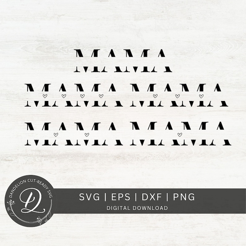Mama SVG, Mother's Day Gift SVG, Mama Split Name Frame Svg, Mama Cut ...