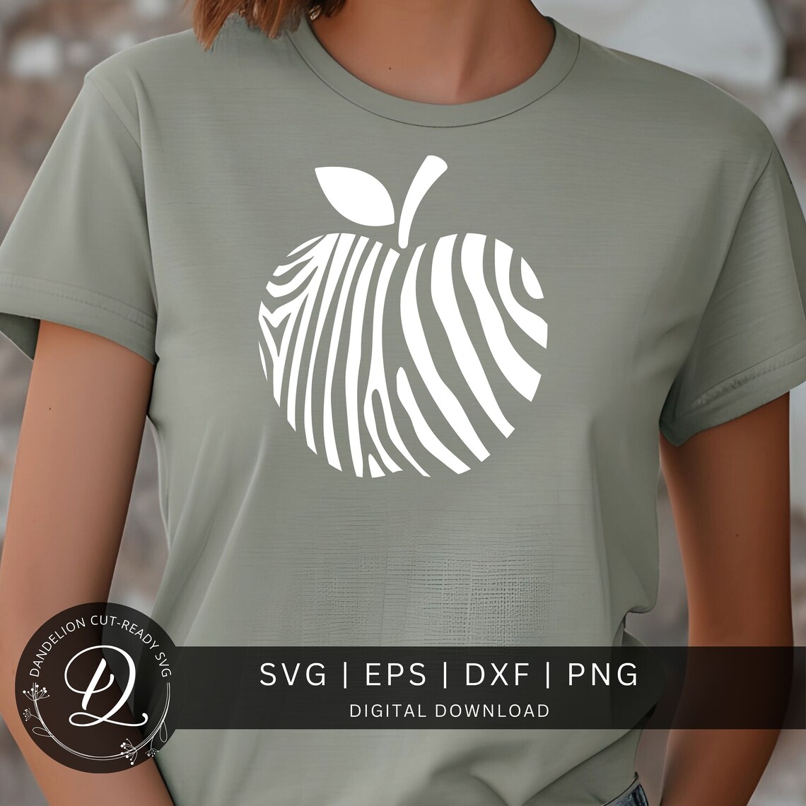 Zebra Apple SVG, Teacher SVG, Cut File for Cricut, Teacher Appreciation ...