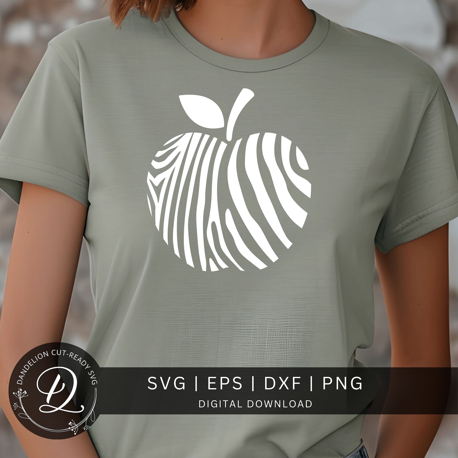 Zebra Apple SVG, Teacher SVG, Cut File for Cricut, Teacher Appreciation ...