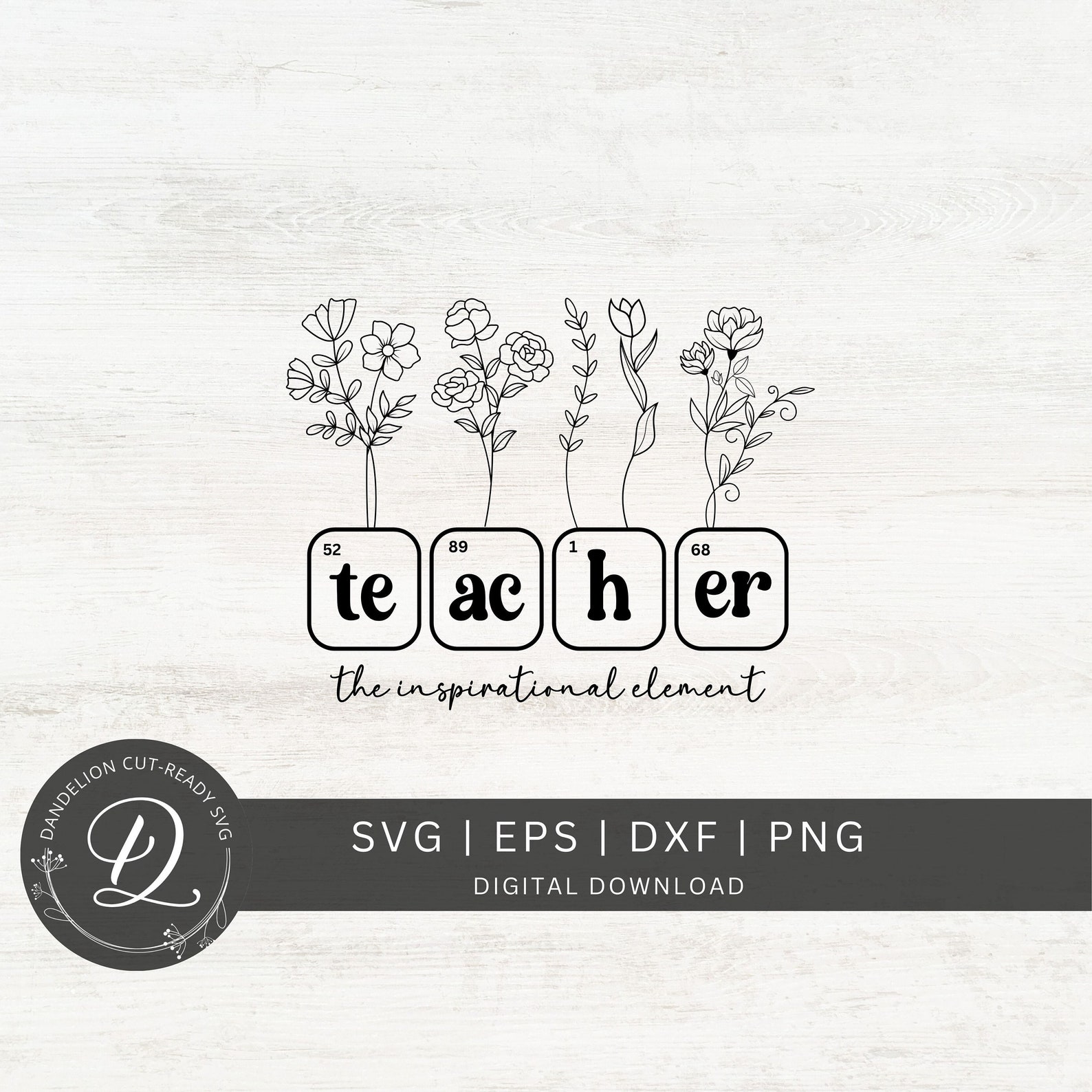 Periodic Teacher SVG File, Teacher Inspirational Element Svg, Teacher ...