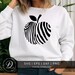 Zebra Apple SVG, Teacher SVG, Cut File for Cricut, Teacher Appreciation ...