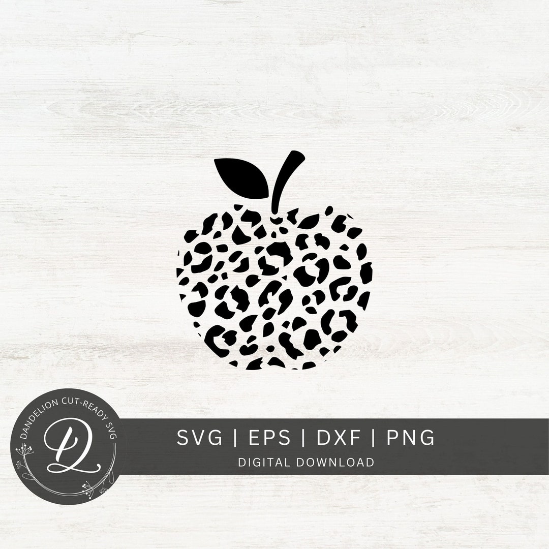 Cheetah Apple SVG, Teacher SVG, Cut File for Cricut, Teacher ...