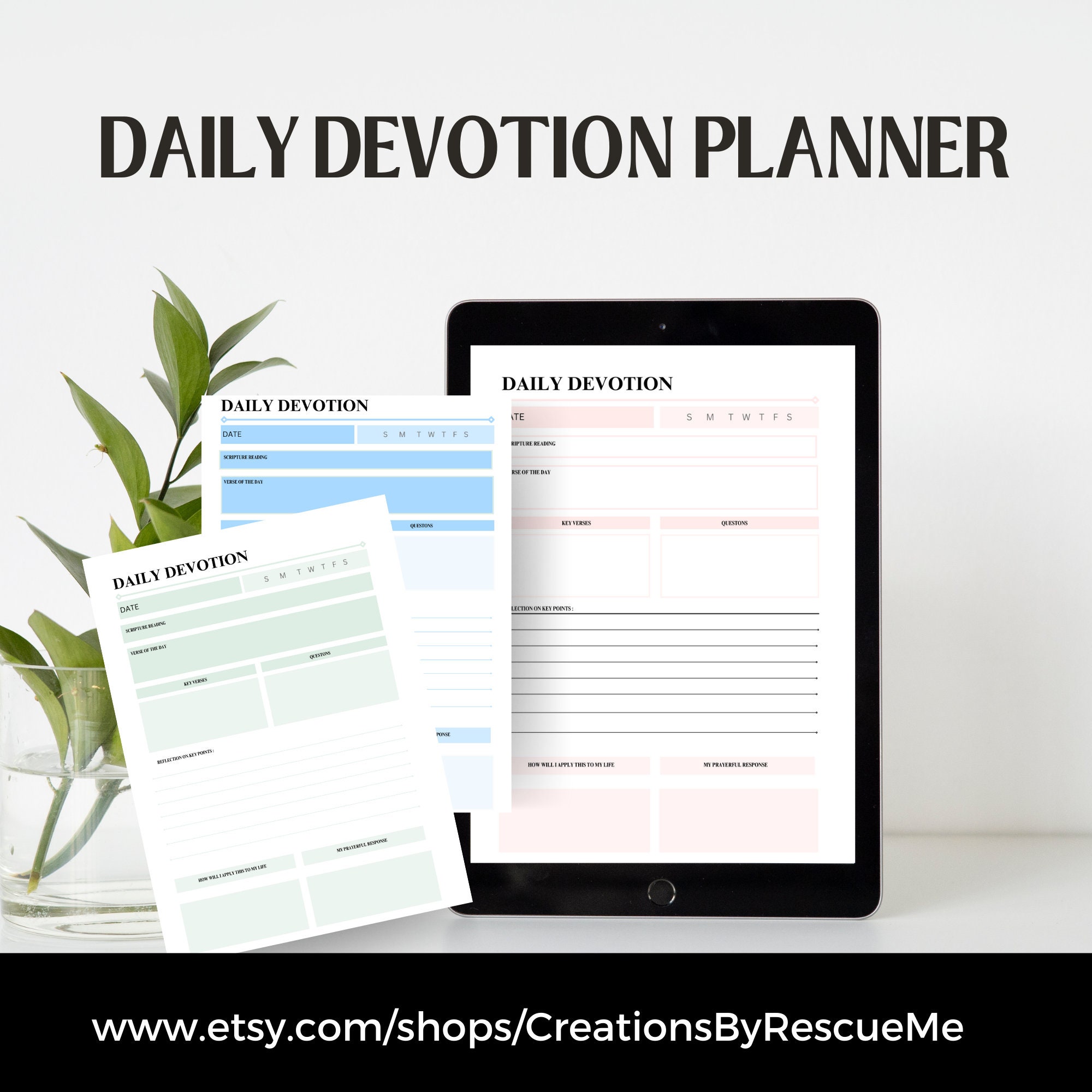 Daily Devotional Planner, Devotion Planner, Daily Devotion Planner - Etsy
