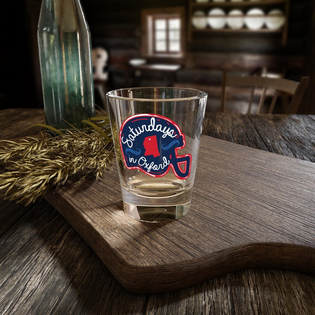 Ole Miss Oxford Football Shot Glass | Game Day Drinkware, Tailgate ...