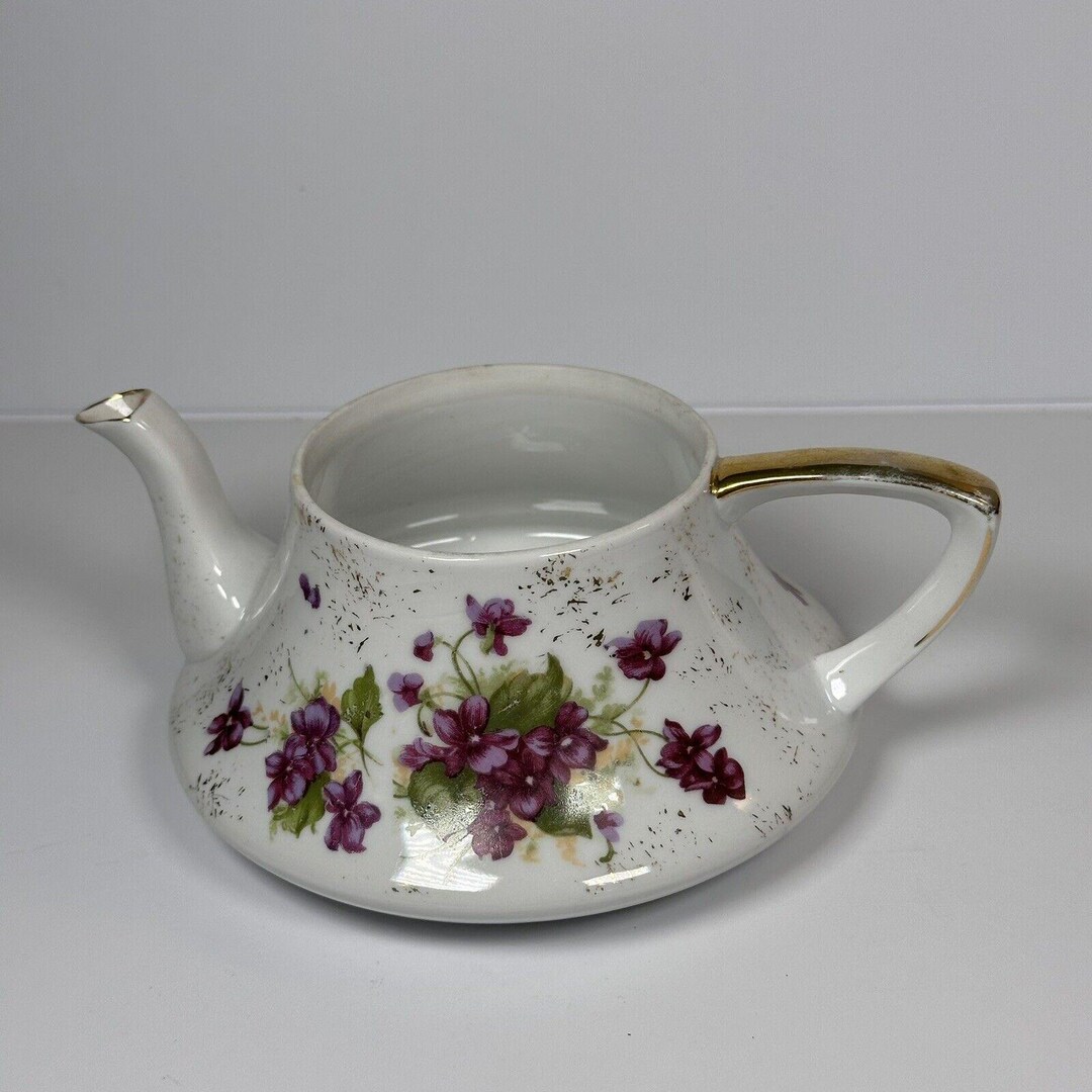 Lefton China Teapot Stacking Set Clusters of Violets 958 Replacement ...
