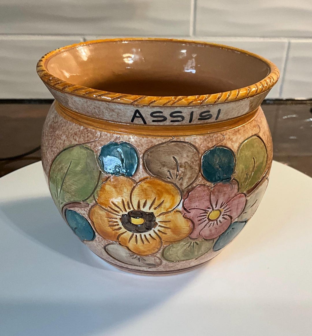 Vintage Cachepot Planter Pot Deruta La Giara Assisi Hand Painted ...