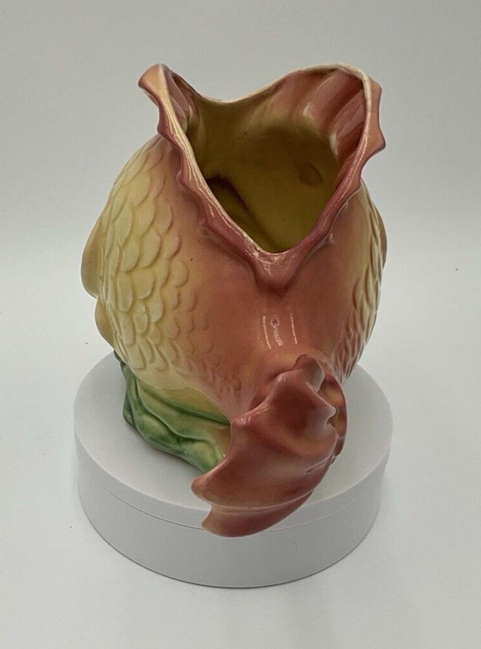 Vintage Ceramic Fish Kissing Lips Planter Pot Hand Painted Whimsical ...