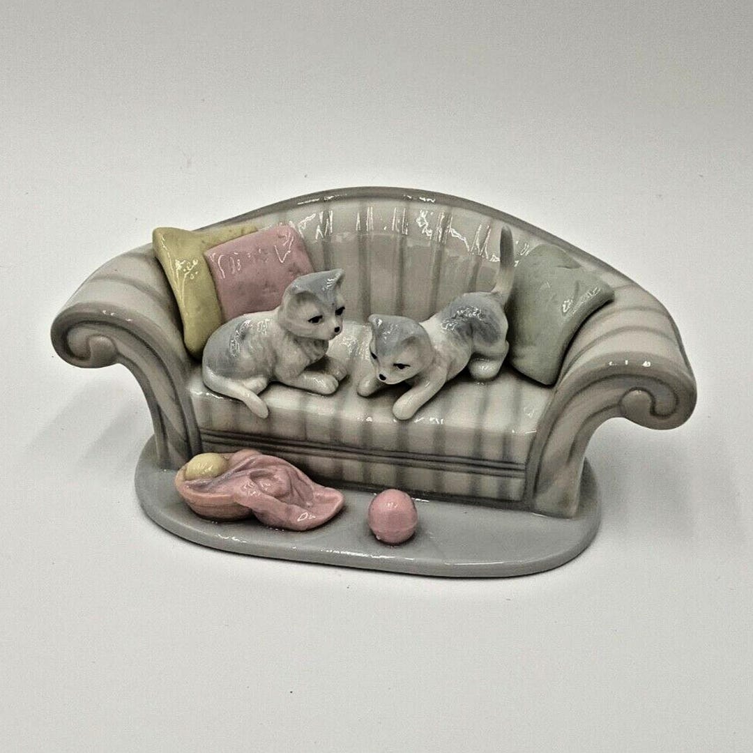 Vintage Home Buddies Porcelain Cat Fugurine Nobody's Home Kittens ...