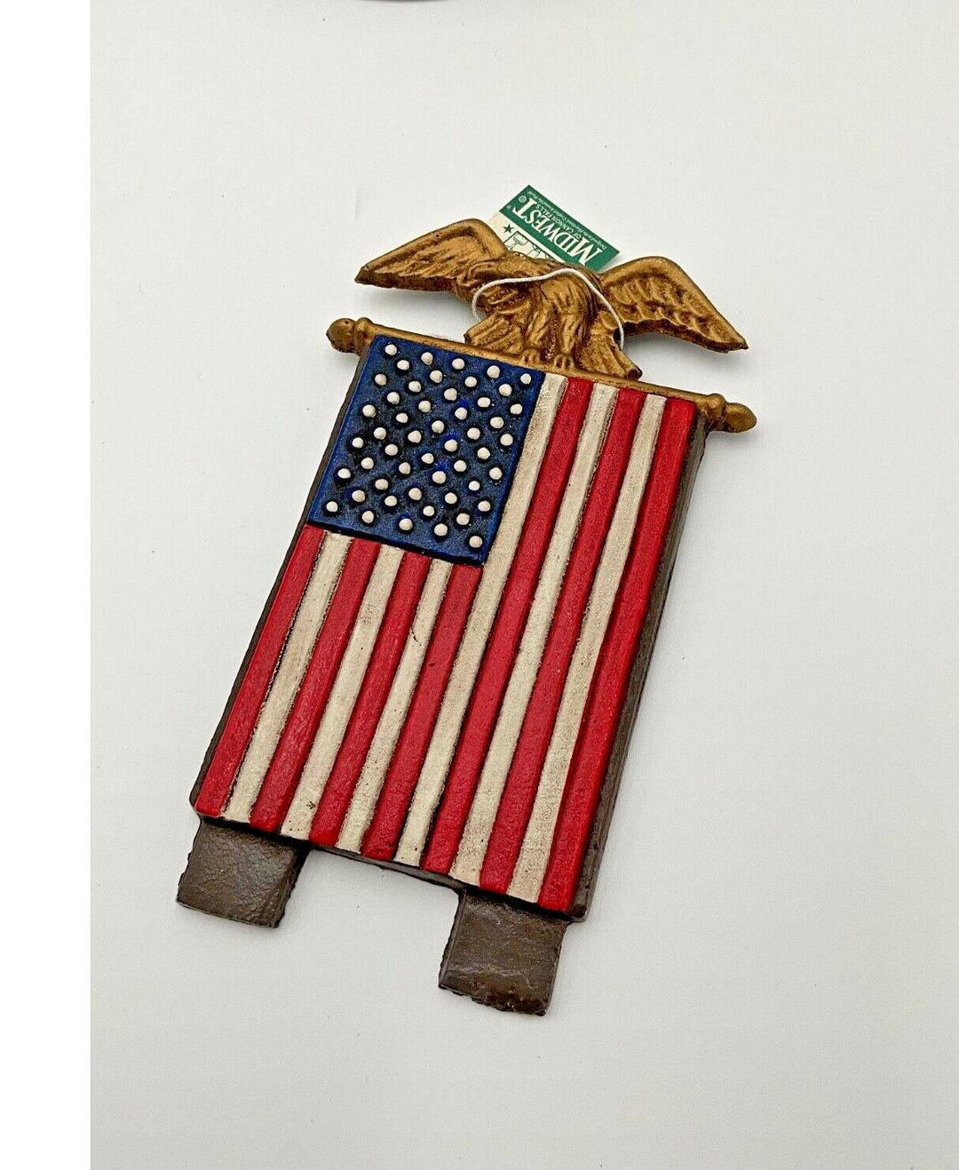 Vintage 1990s American Flag Door Knocker Top Topper Midwest of Cannon ...