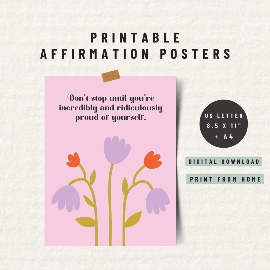 Affirmation Poster | Student Affirmation | Affirmation Poster for Teens ...