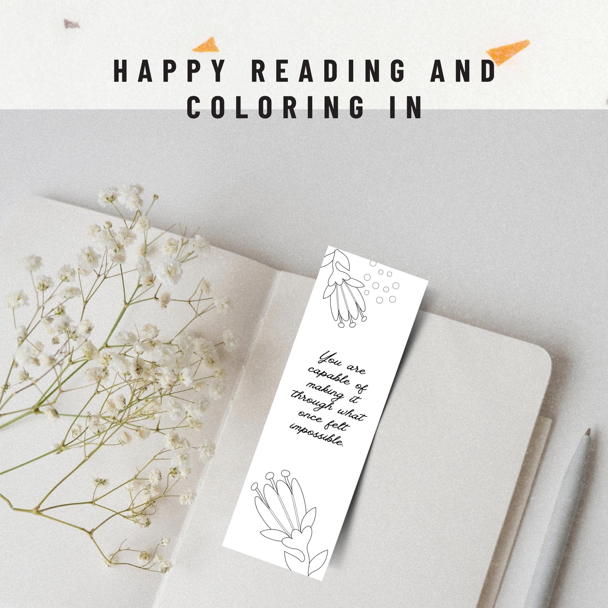 Coloring Bookmarks for Adults | Affirmation Bookmarks | Coloring ...