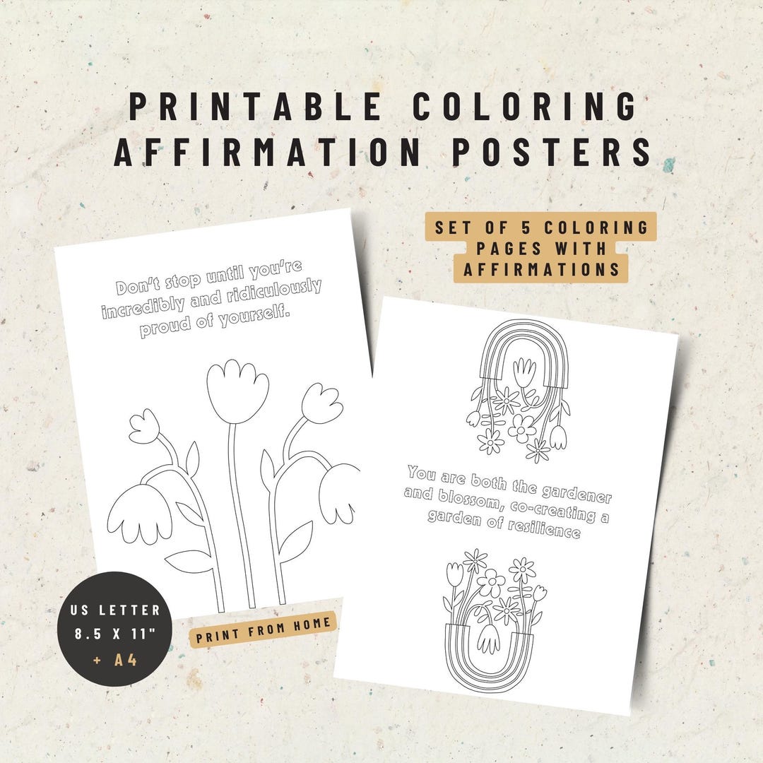 Affirmation Coloring Sheets | Affirmation Coloring Page | Daily ...