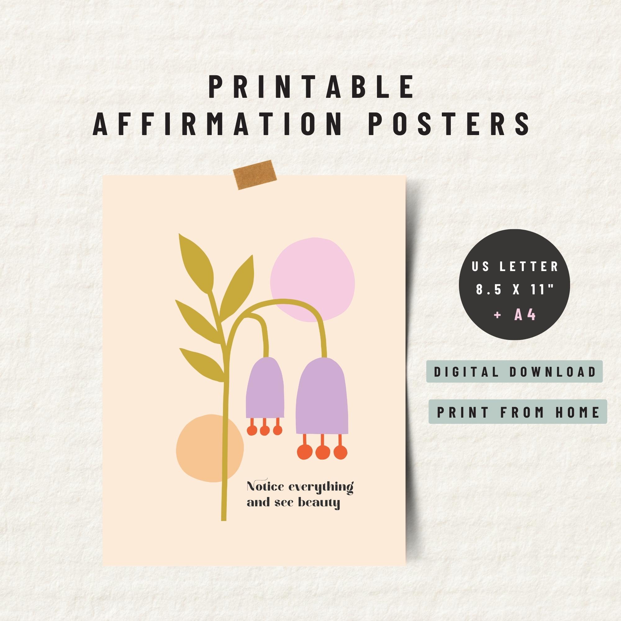 Affirmation Posters for Women | Daily Affirmation Posters | Student ...