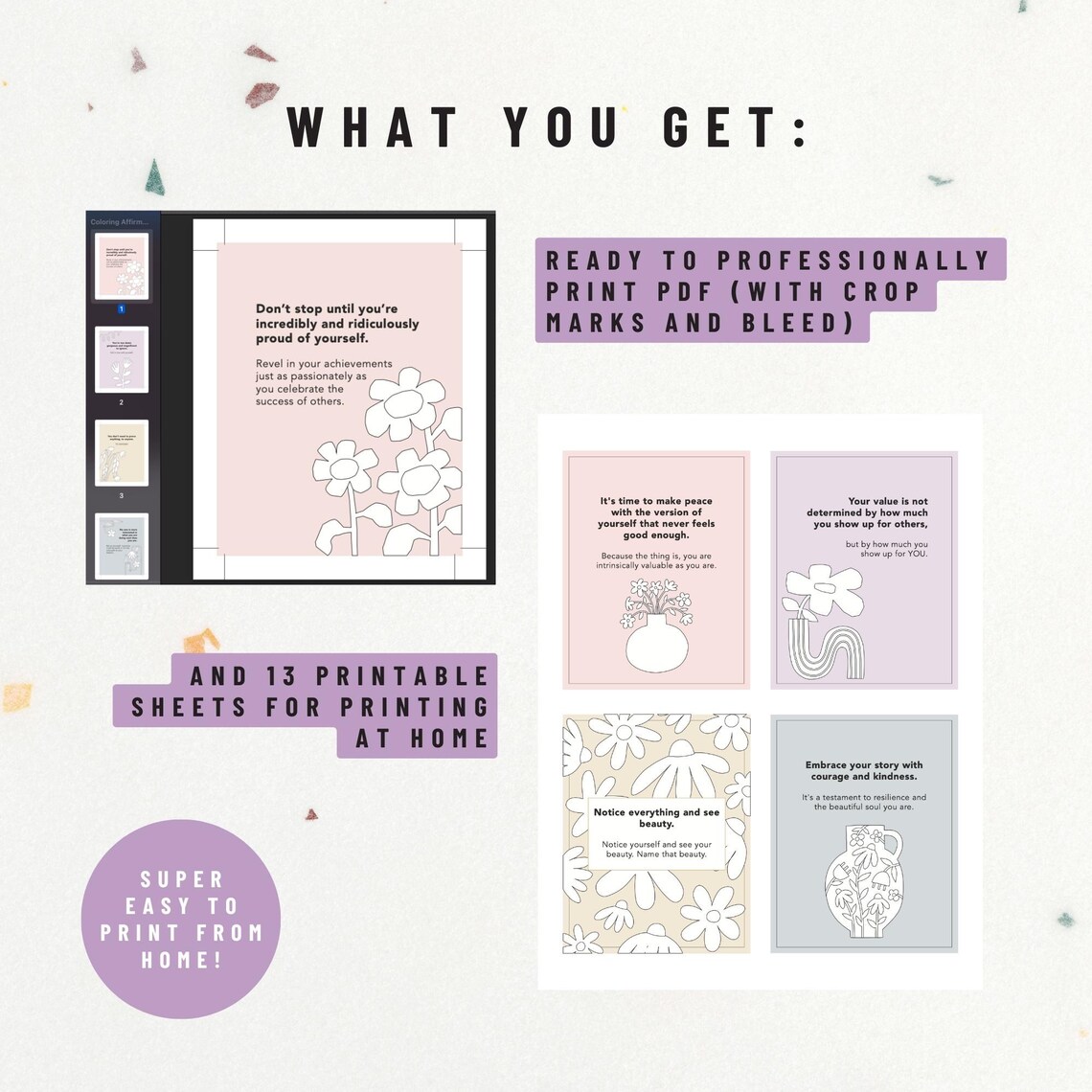 Coloring Affirmation Cards | Positive Affirmation Coloring ...