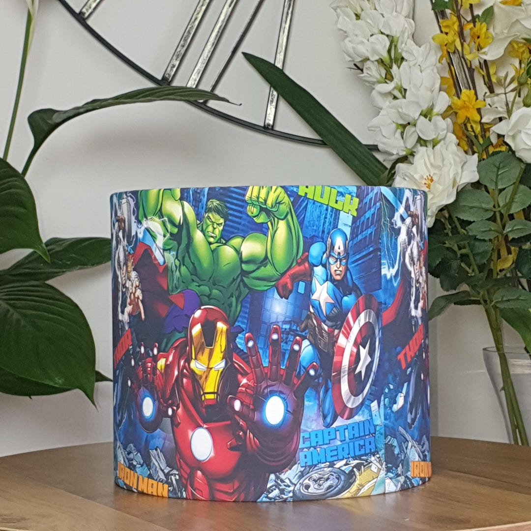 Avengers Marvel Superhero Ceiling Light Shade or Table Lampshade 8",10 ...