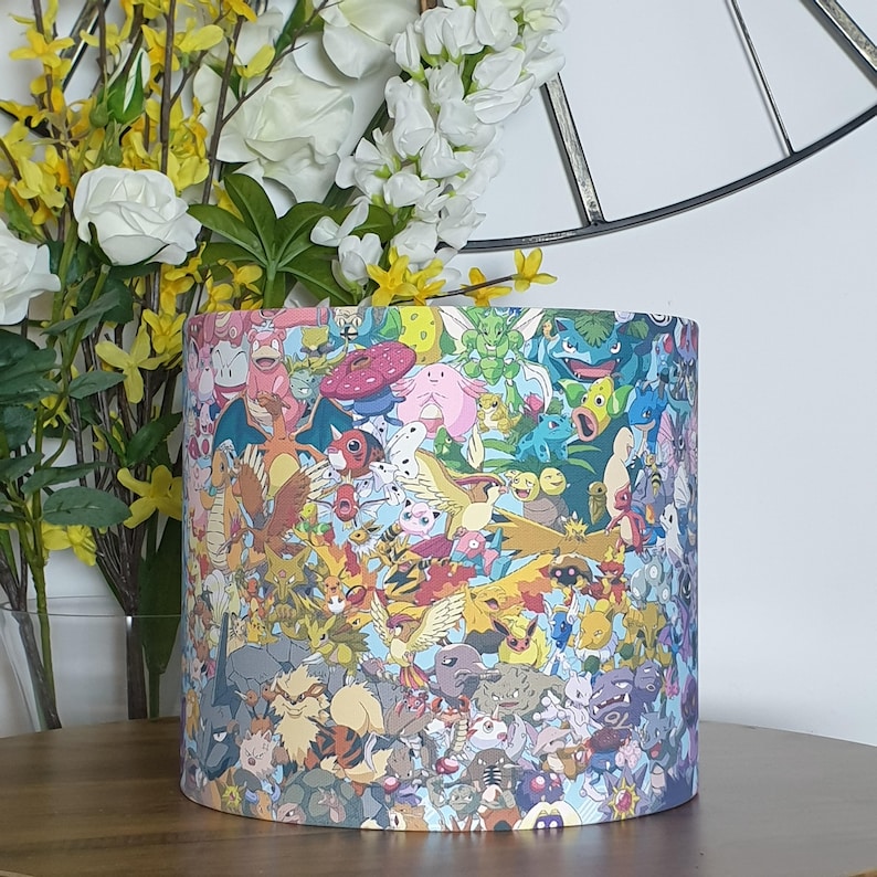 Pokemon Characters Ceiling Light Shade or Table Lampshade 8",10" or 12 ...