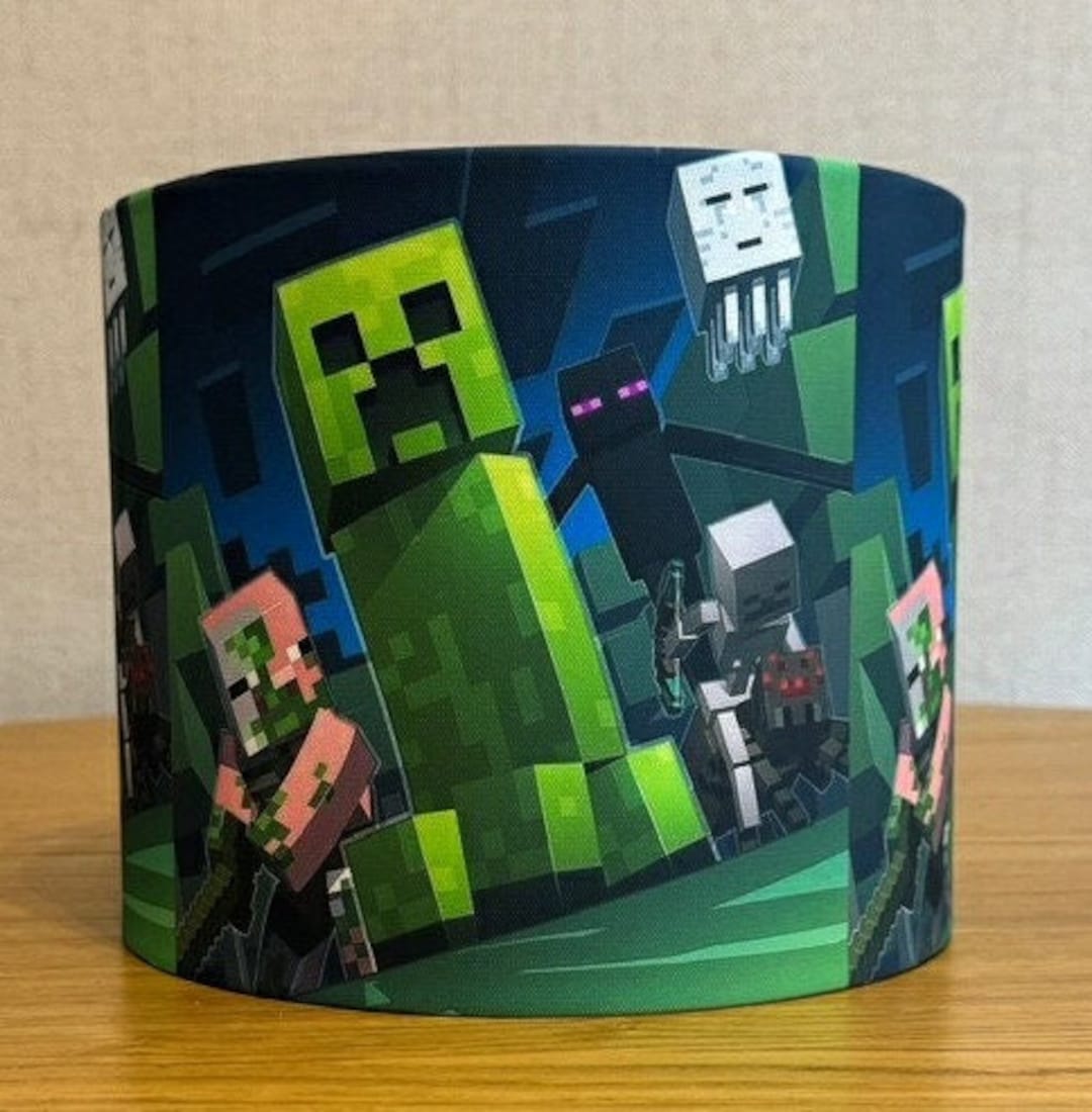 Pixels Minecraft TNT Creeper Gaming Ceiling Light Shade or Table ...