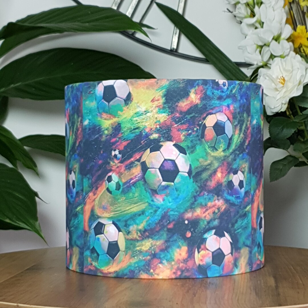 Colorful Football Ceiling Light Shade or Table Lampshade 8",10" or 12 ...