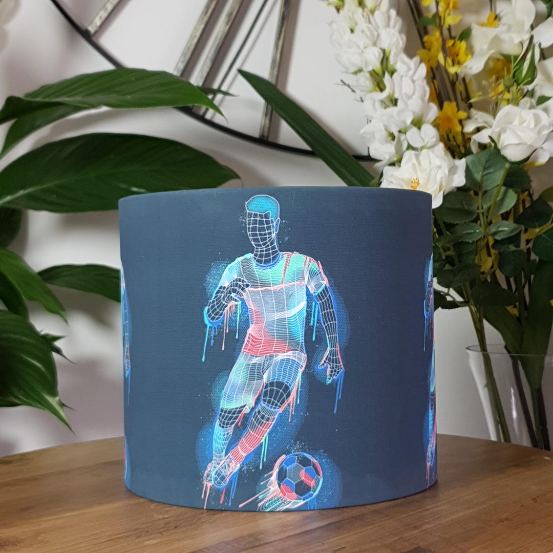 Football Footballer Ceiling Light Shade or Table Lampshade 8",10" or 12 ...