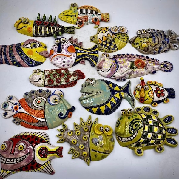 Ceramic Fish Wall Art - Etsy