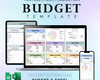 Budget Template for Filmmakers and Youtuber's - Etsy