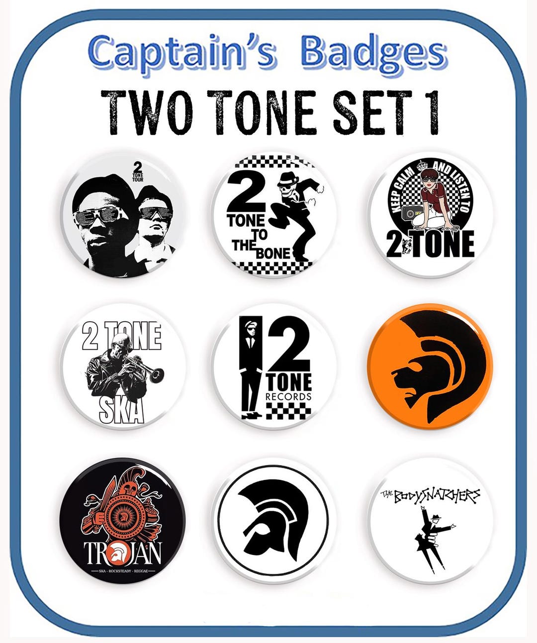 Ska/2-tone Badge Set - 25mm (1") D-pin Set 1 - Etsy