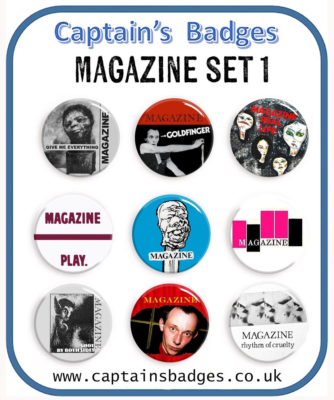 Magazine Badge Set - 25mm (1") D-pin Set 1 - Etsy
