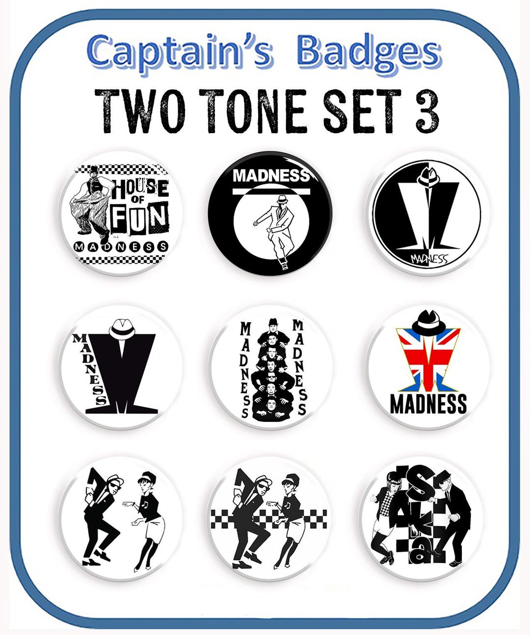 Ska/2-tone Badge Set - 25mm (1") D-pin Set 3 - Etsy
