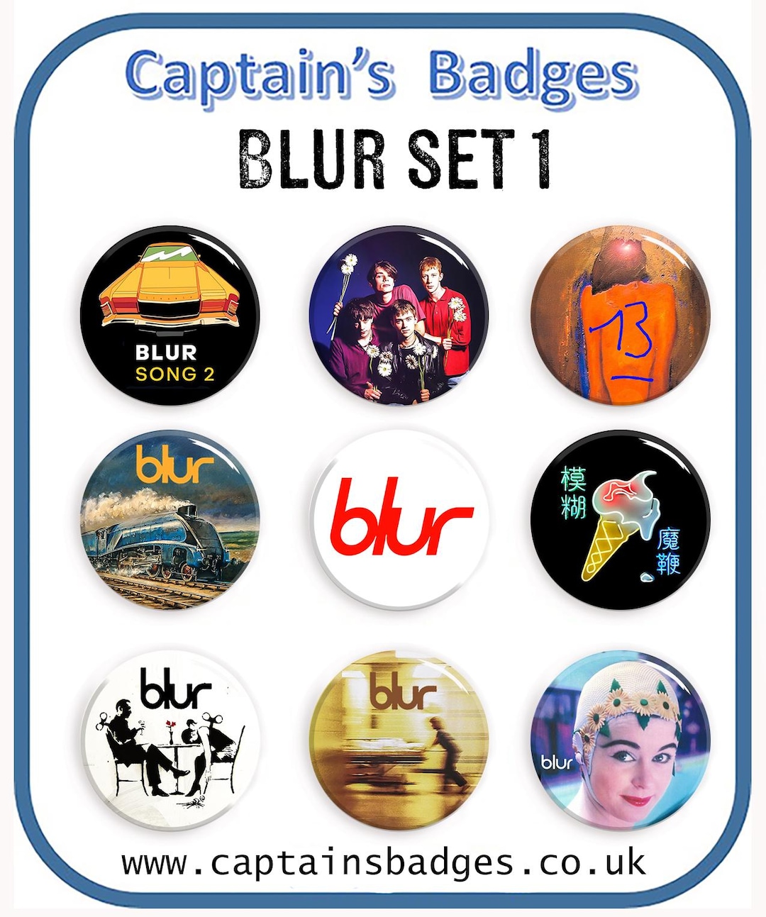 Blur Badge Set - 25mm (1") D-pin Set 1 - Etsy