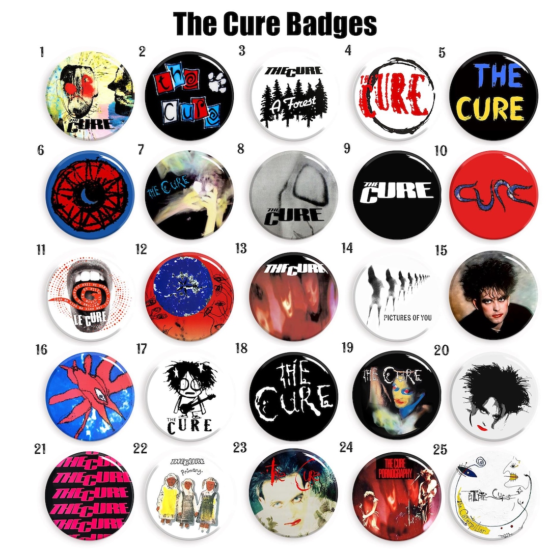 The Cure Badges 25mm - Select 5 to 25 of Your Choice (set 2) - Etsy