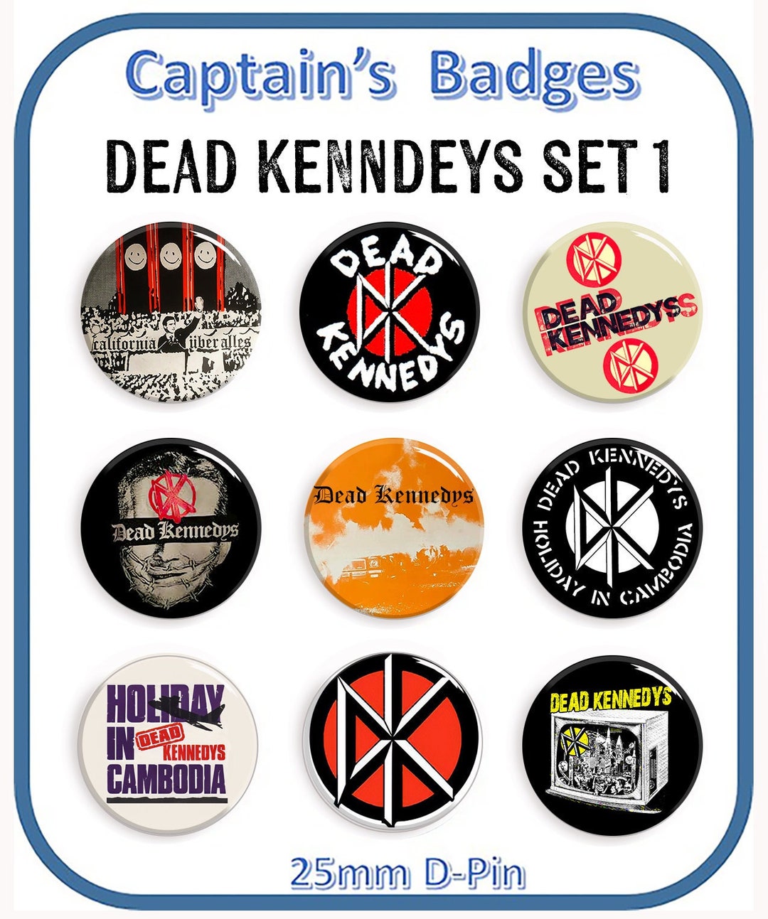 Dead Kennedys Punk Badge Set - 25mm (1") D-pin Set 1 - Etsy