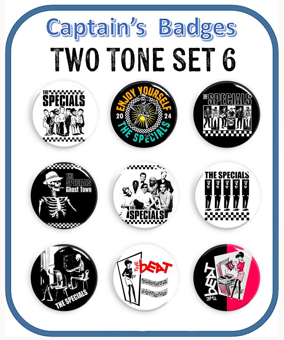 Ska/2-tone Badge Set - 25mm (1") D-pin Set 6 - Etsy
