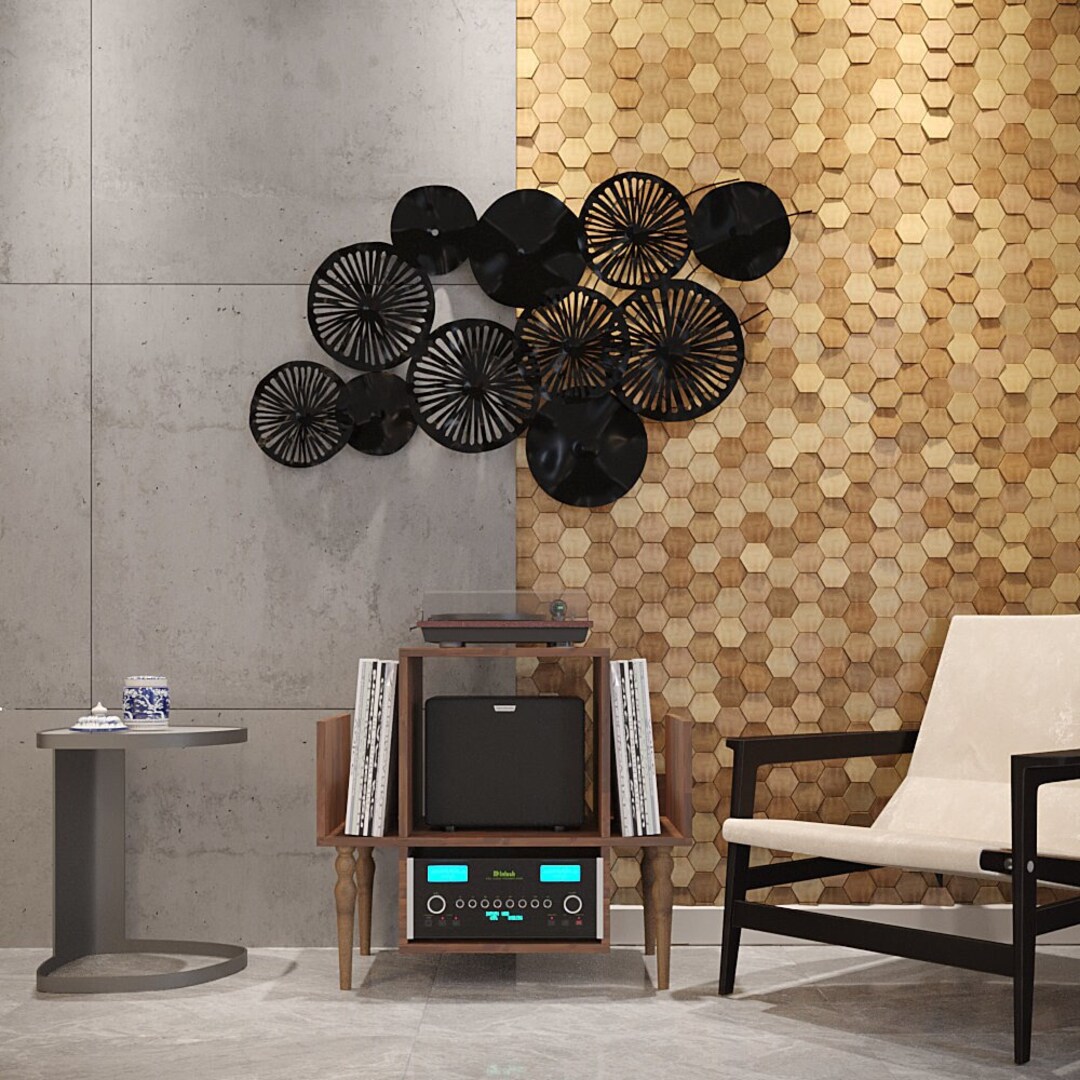 Wooden Vinyl Cabinet, Record Player and Amplifier Stand, Table for ...