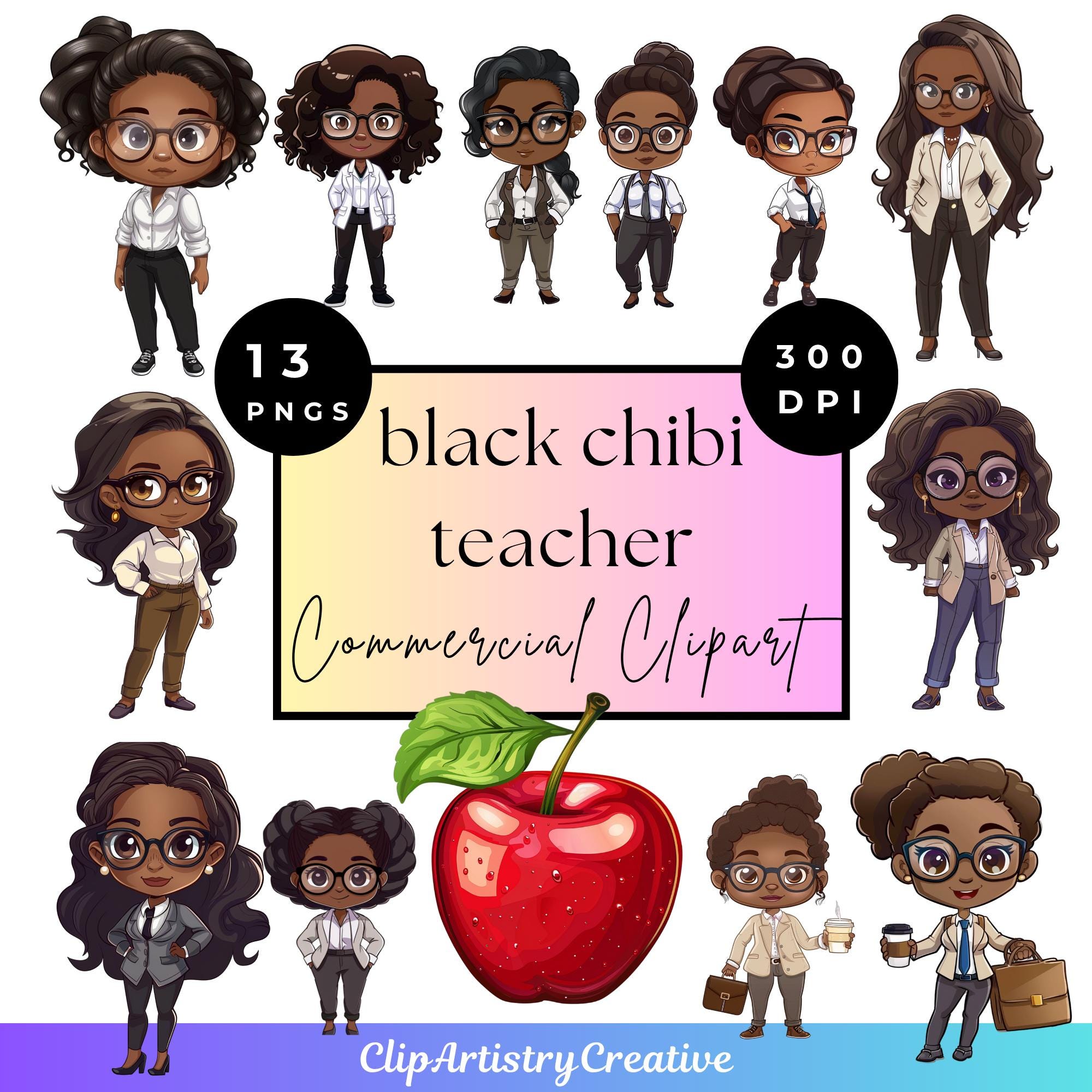Chibi Teacher Clipart
