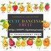 Cute Dancing Fruit Clipart Bundle PNG Transparent Background Digital ...