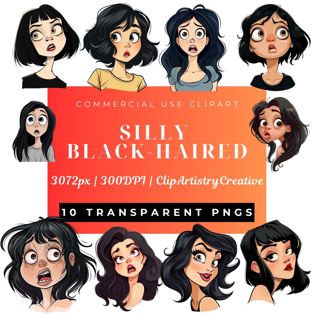 Silly Black Haired Woman Silly Girls Silly Lady Crazy Girls Quirky ...