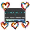 Quirky Hearts Clipart Bundle PNG Transparent Background Digital ...