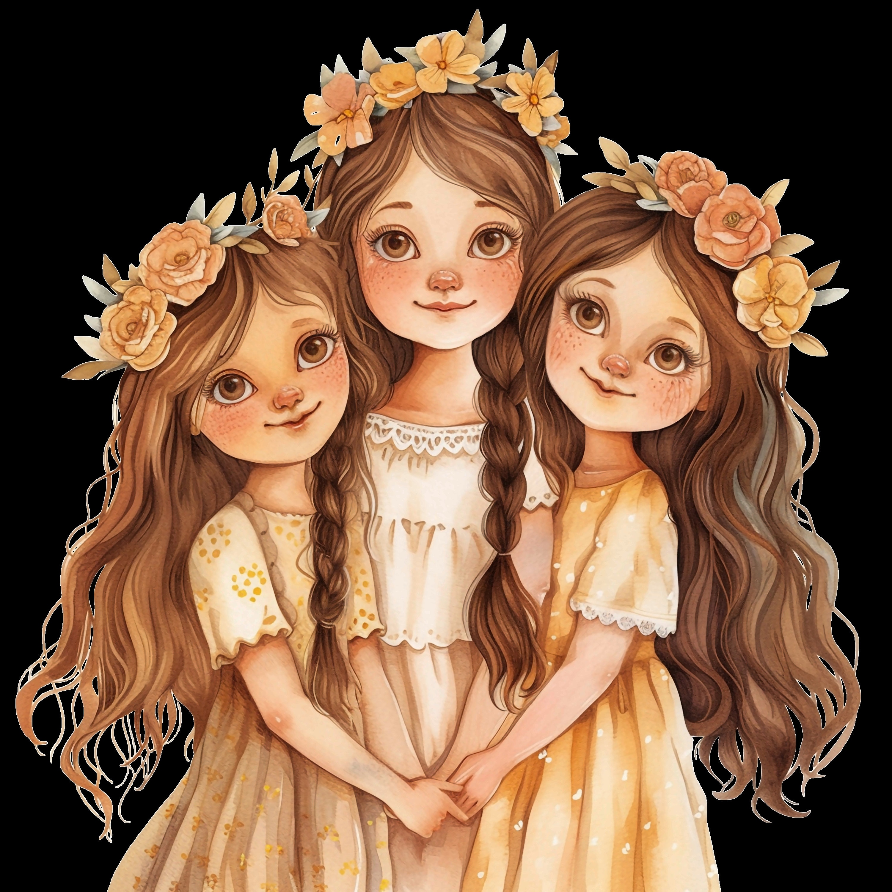 3 Sisters 20 PNG Clipart Bundle Transparent Background Digital Download ...