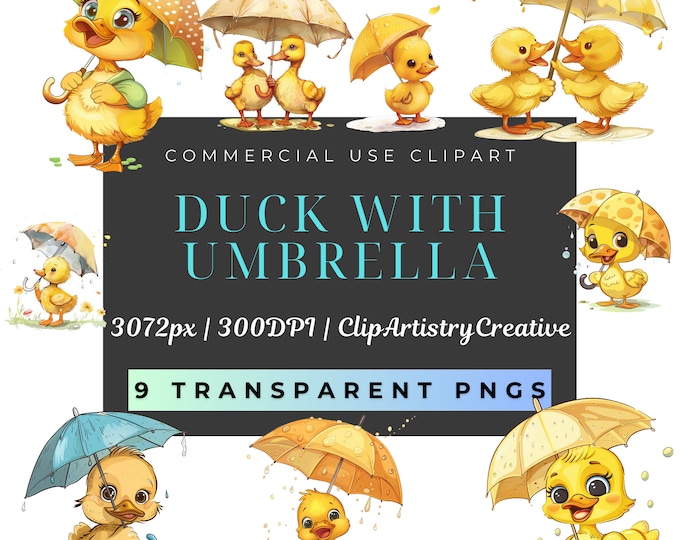 Rainy Day Duck Craft Template - Etsy Canada