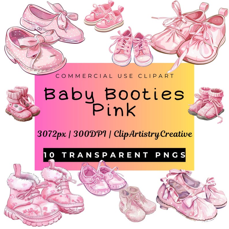 Baby Booties Pink Clipart Image PNG Transparent Background, Baby Shower ...
